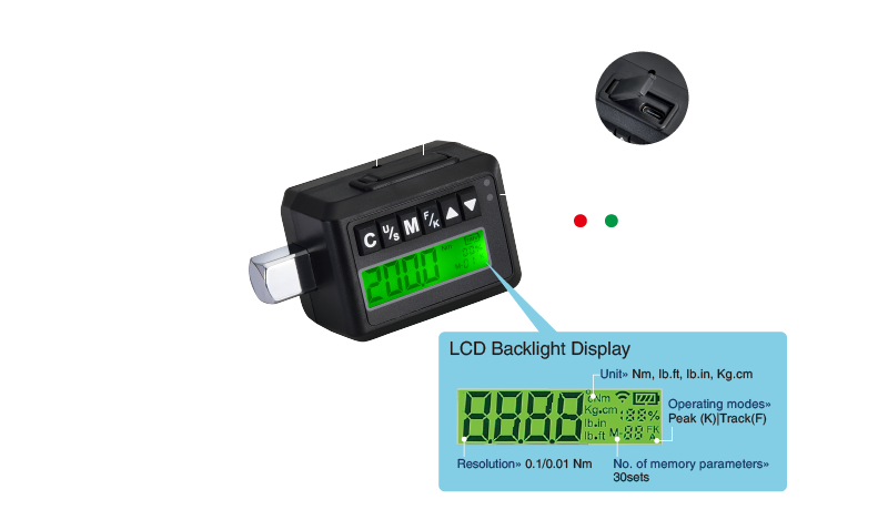 Rechargeable Digital Torque Adapter
